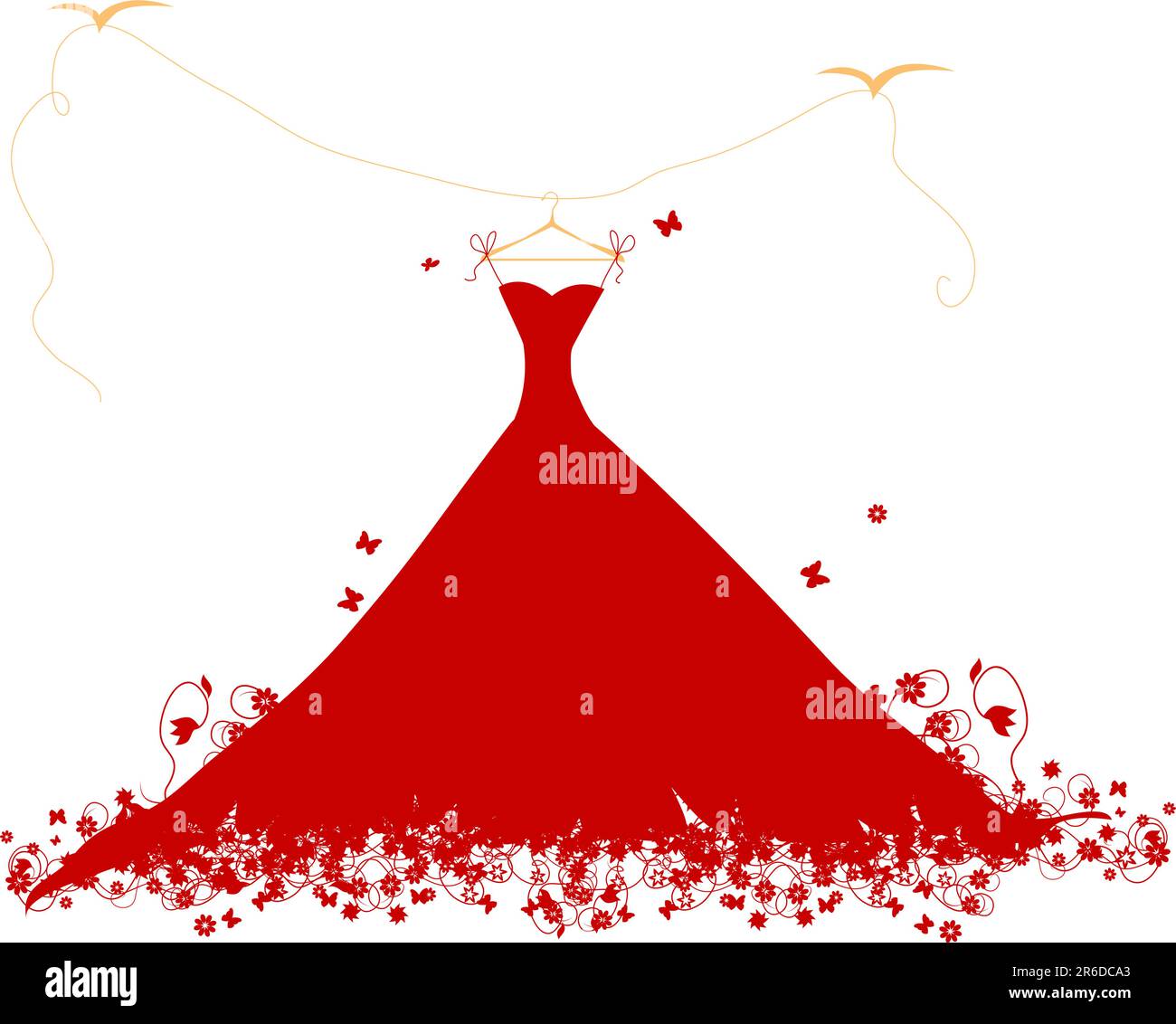 Ball gown illustration Stock Vector Images - Alamy