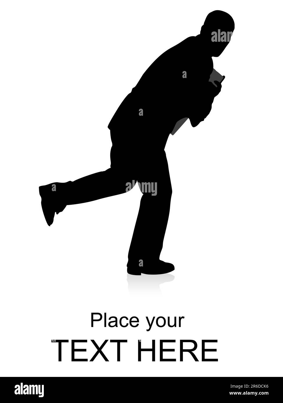 running manager with briefcase on an isolated background Stock Vector ...