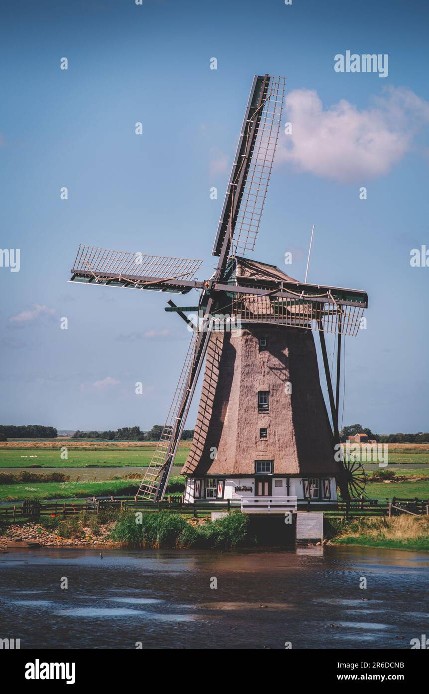 Wheat field windmill sunlight landscape hi-res stock photography and ...