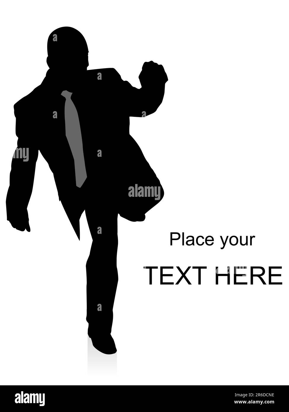 professional man standing on one leg against white background Stock ...