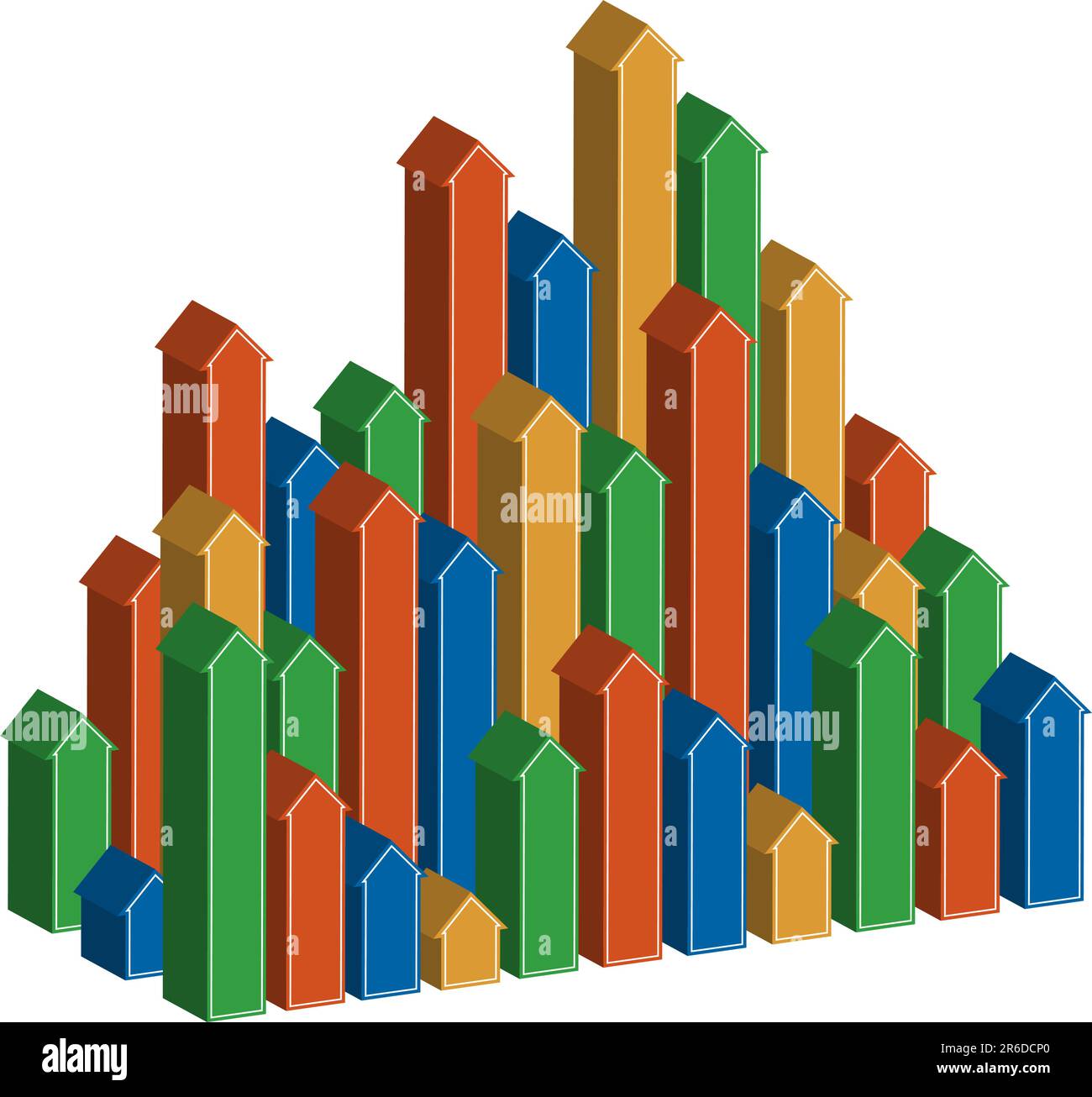 Diagram growth 3d image Stock Vector Images - Alamy