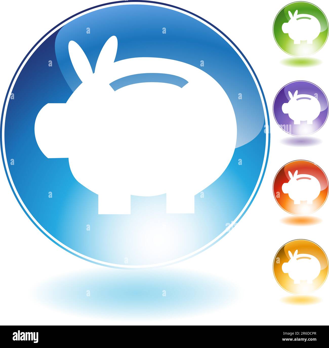 Red piggy bank in Stock Vector Images - Alamy