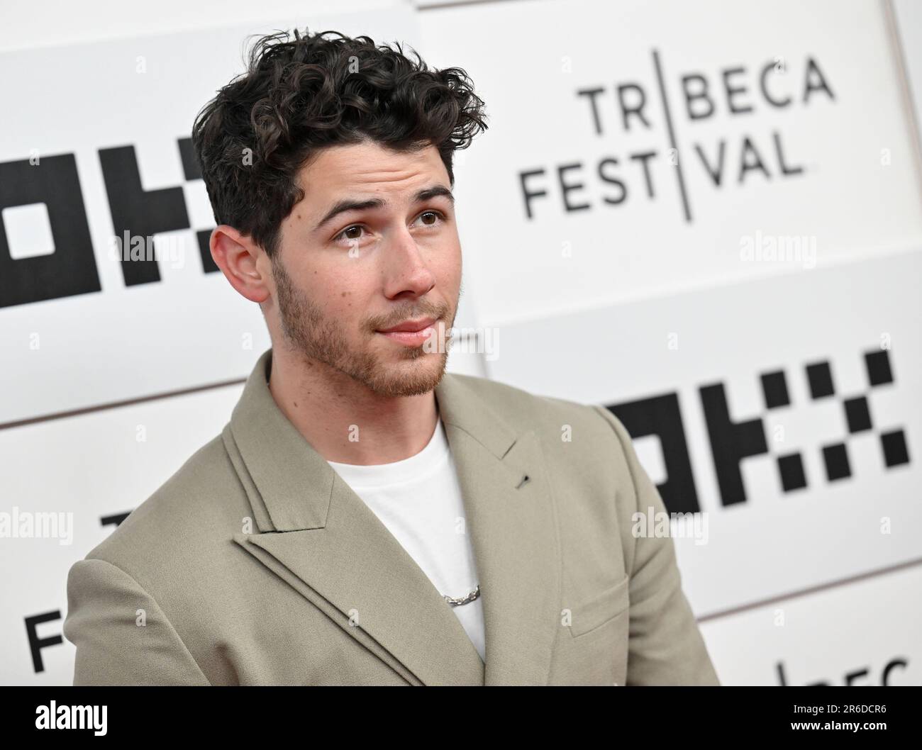 Nick Jonas attends the premiere of "The "Good Half" at OKX Theater BMCC ...