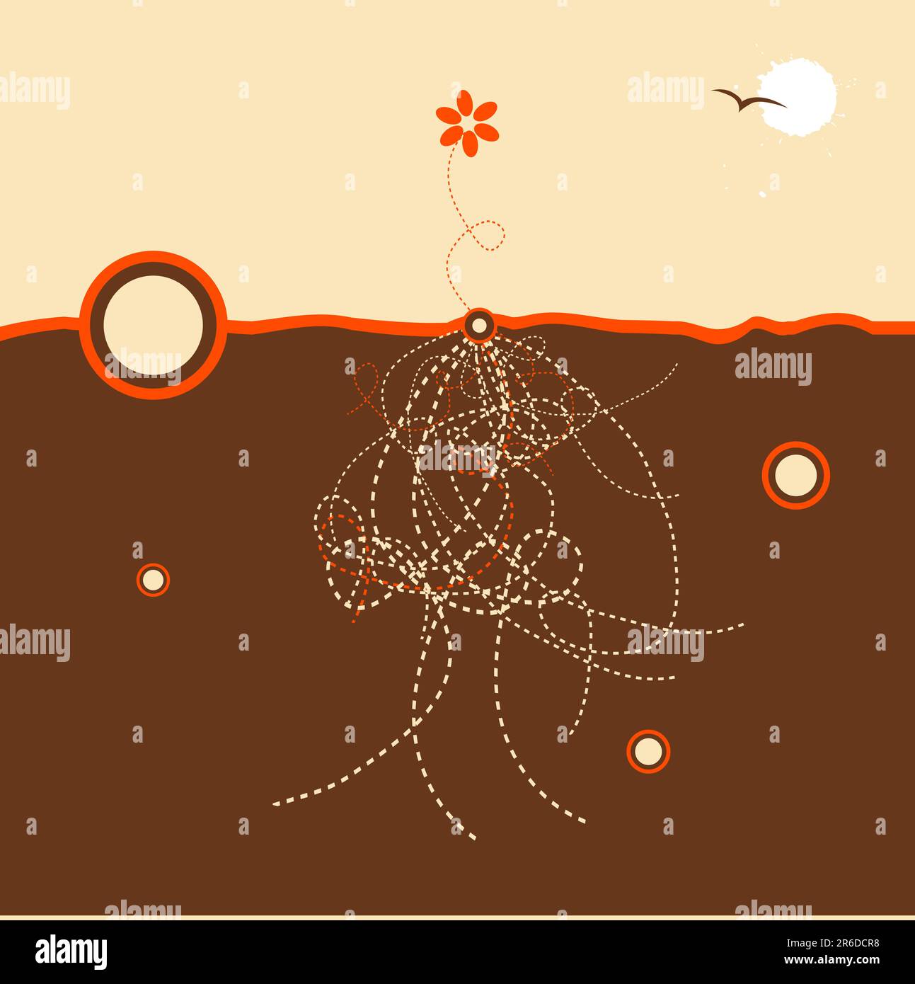 Plant flower roots Stock Vector Images - Alamy