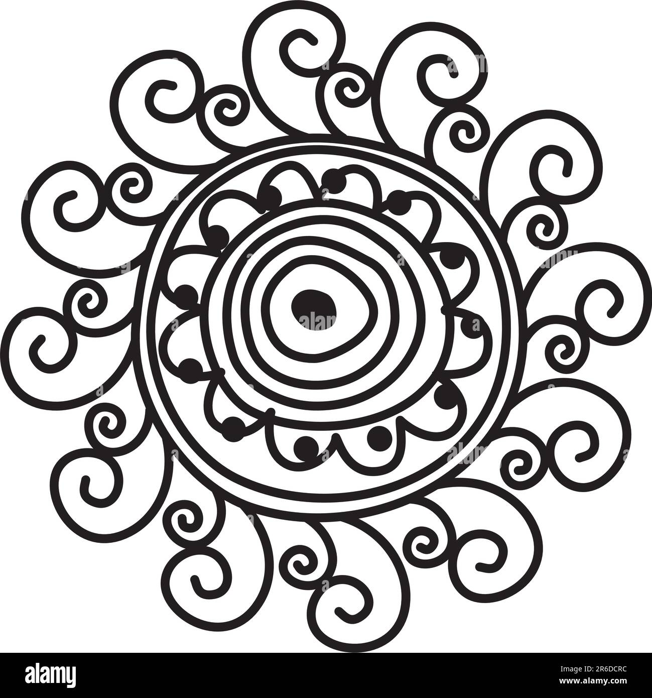 trendy isolated abstract sun Stock Vector Image & Art - Alamy