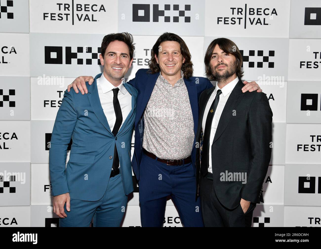 Brett Ryland, left, Russell Wayne Groves and Robert Schwartzman attend ...