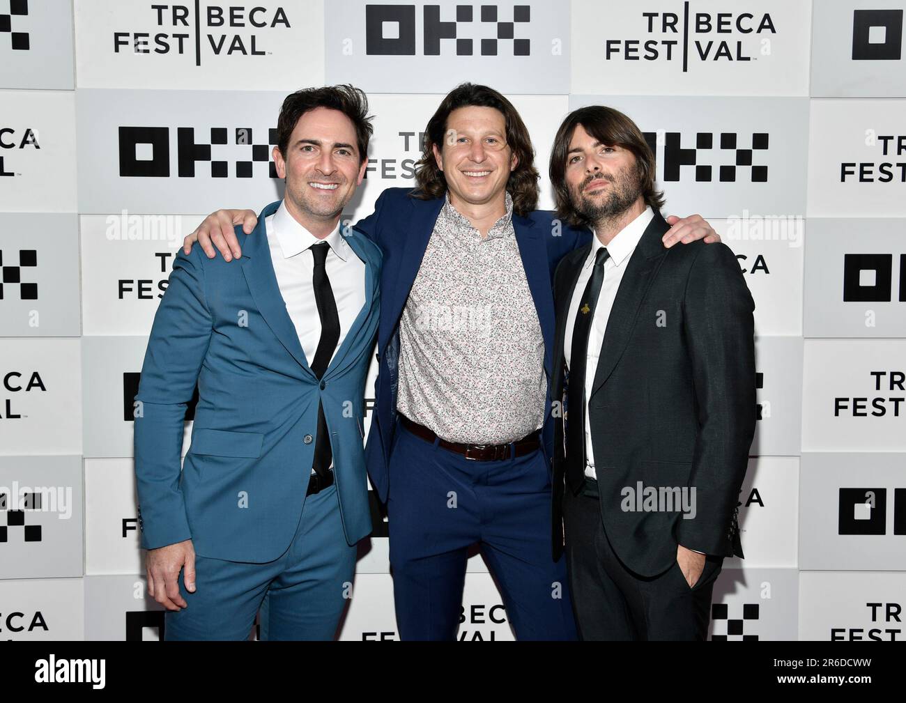 Brett Ryland, left, Russell Wayne Groves and Robert Schwartzman attend ...