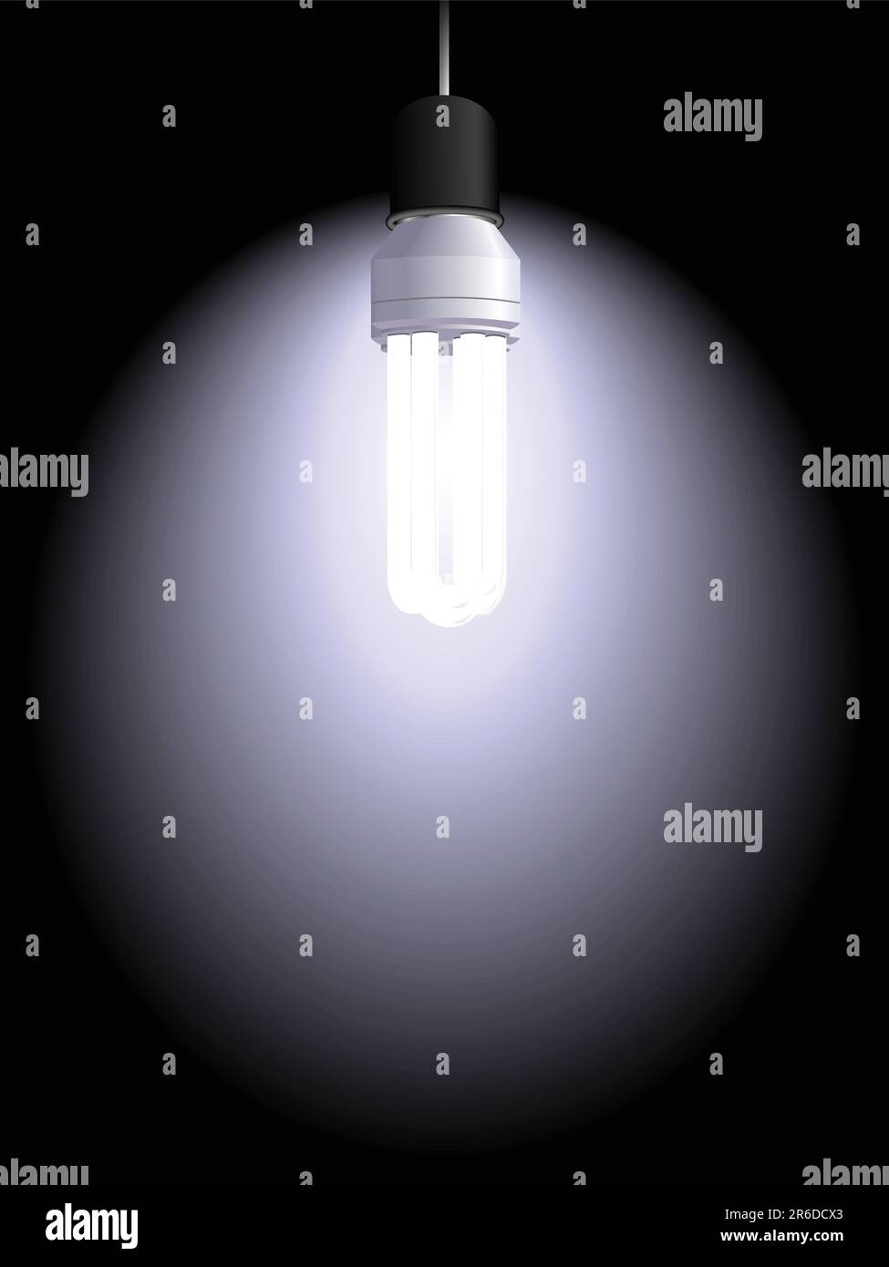 The background - the included electric bulb shines in darkness in a ...
