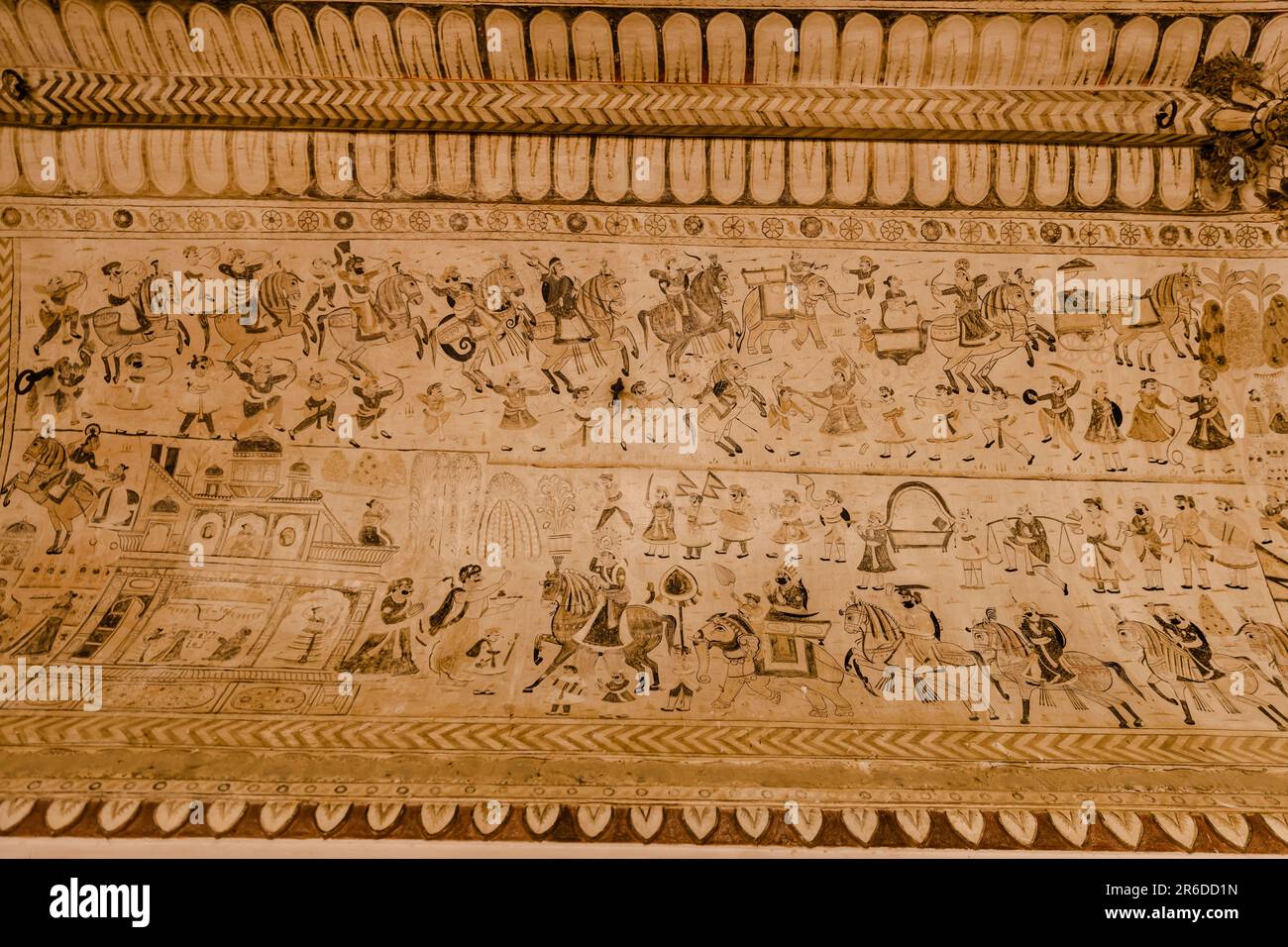 High-resolution photo of ancient wall paintings on a building wall ...