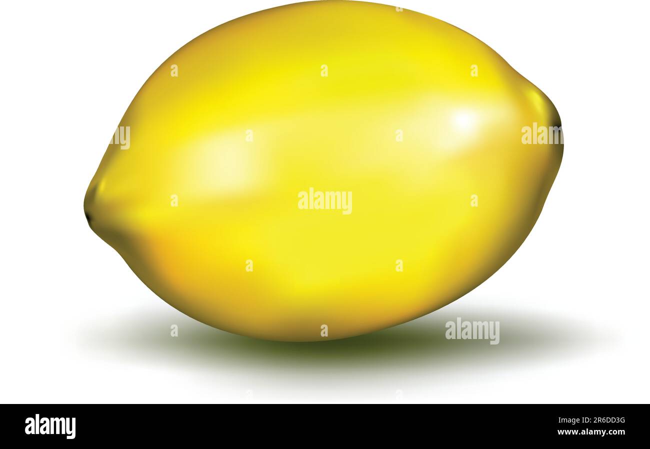realistic lemon - easy to edit vector EPS file Stock Vector Image & Art ...
