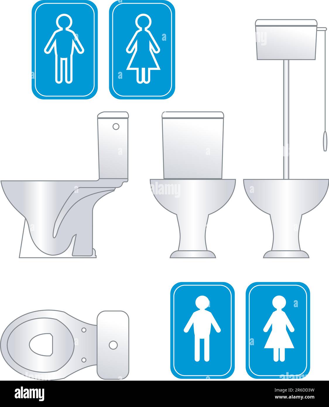 WC icons and scheme Stock Vector Image & Art - Alamy