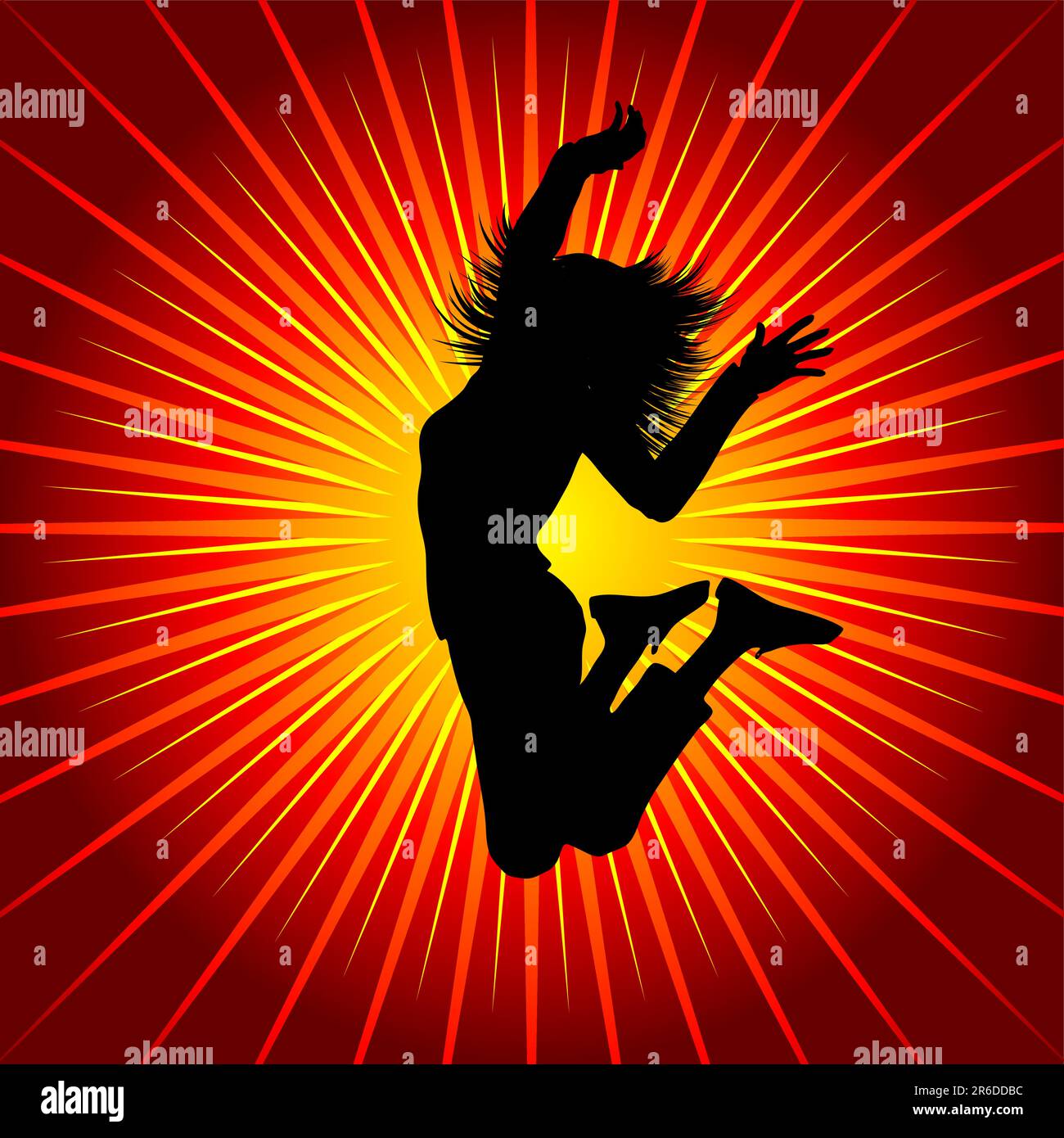 Female jump vector Stock Vector Images - Alamy