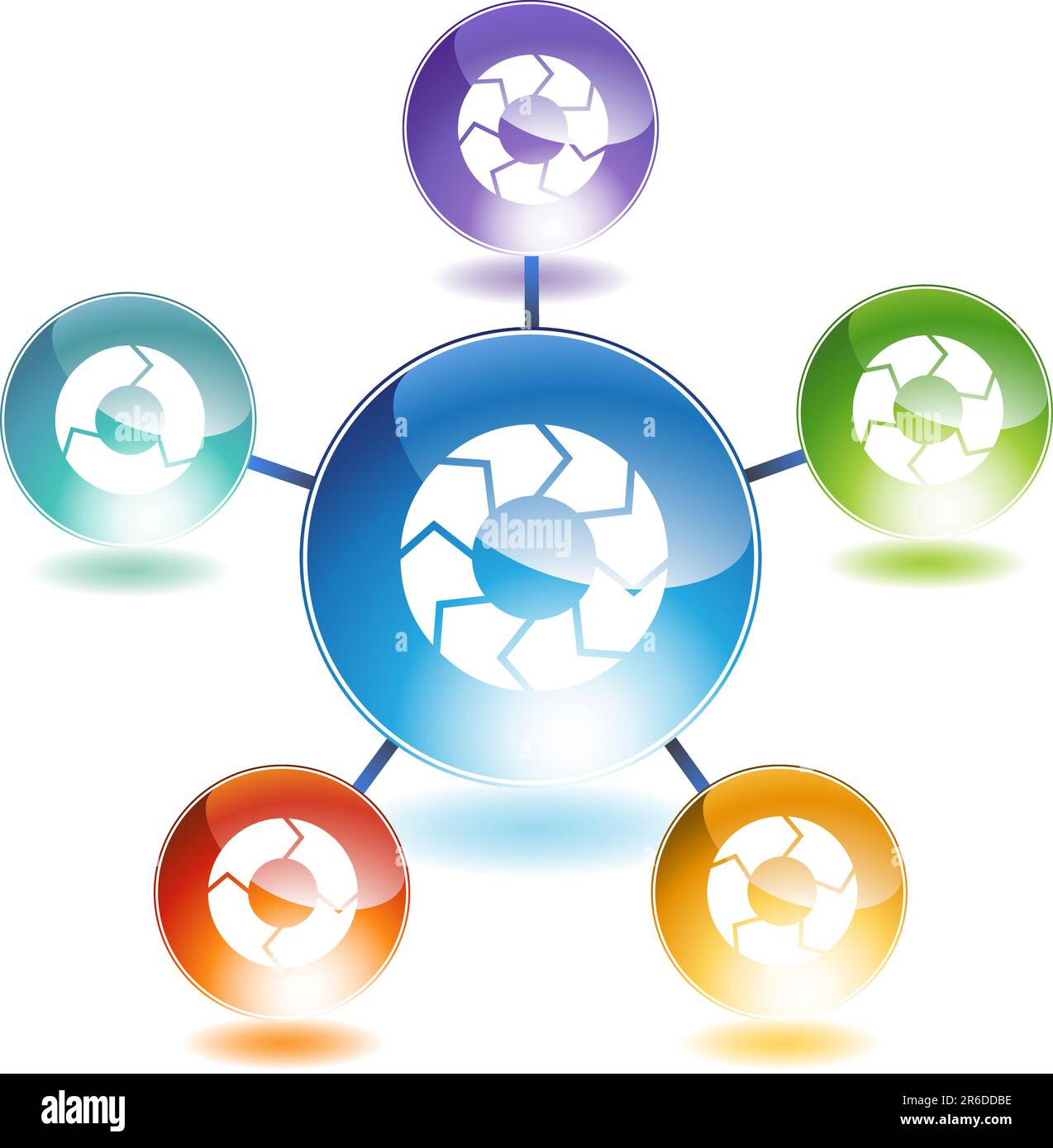 3D chevron process icon in multiple colors Stock Vector Image & Art - Alamy