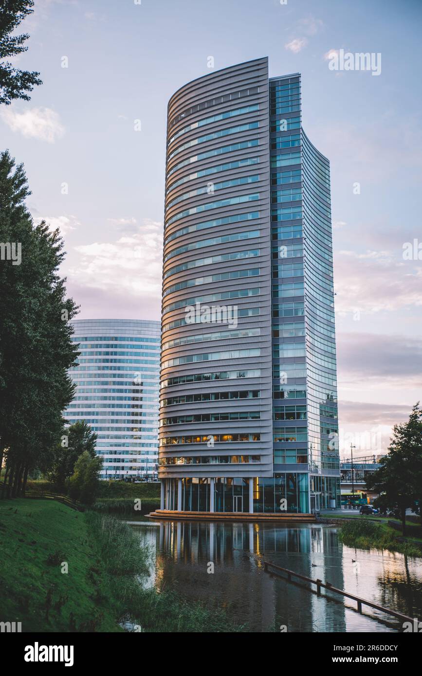 Residential tower in the dutch city of amsterdam hi-res stock ...