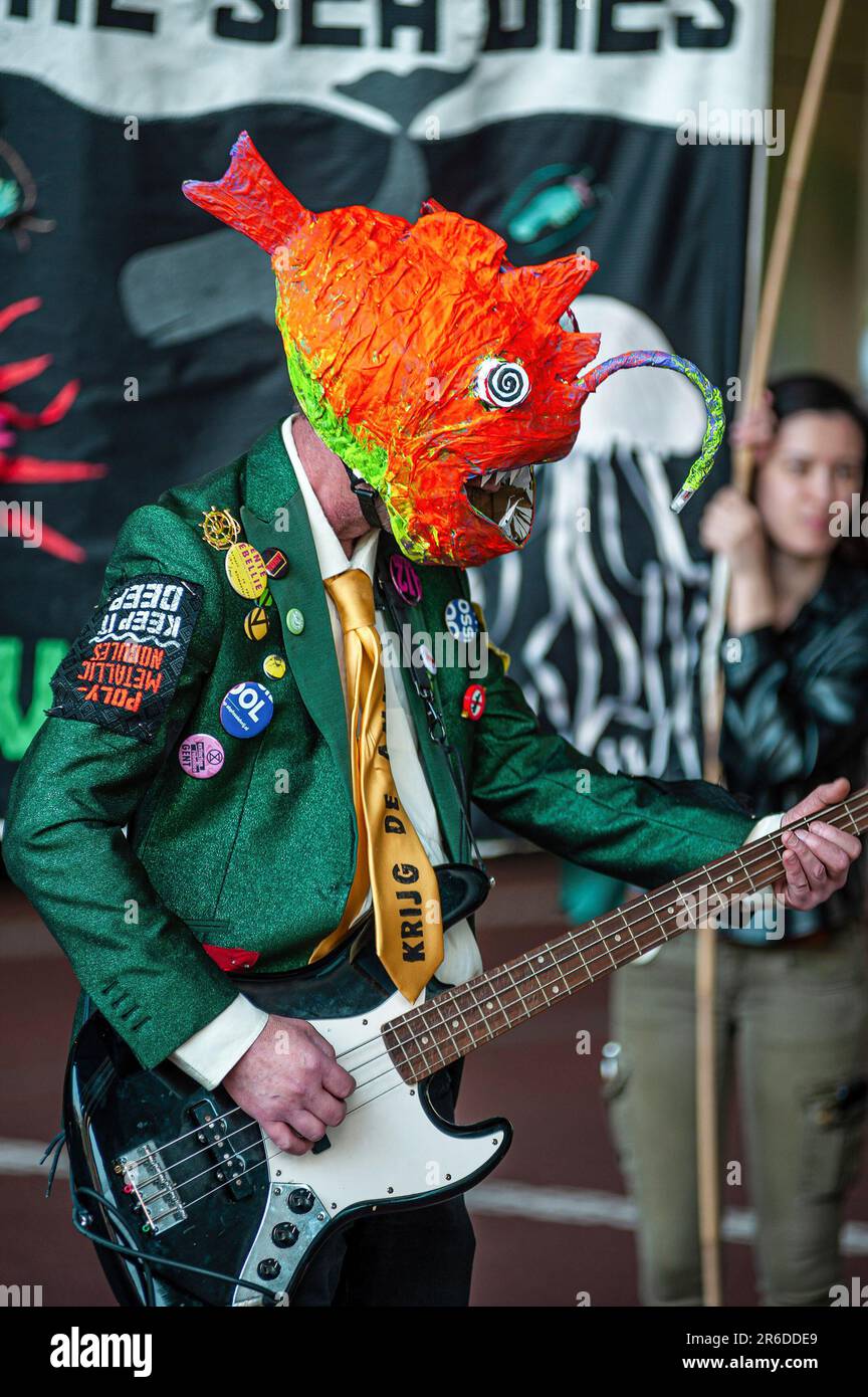 Ocean Rebellion's heavy-metal band, "The Polymetallic Nodules" perform ...
