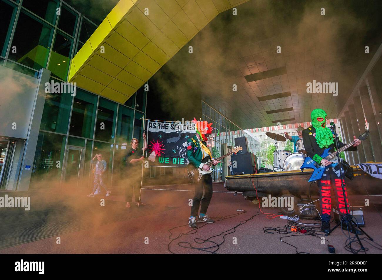 Ocean Rebellion's heavy-metal band, "The Polymetallic Nodules" perform ...