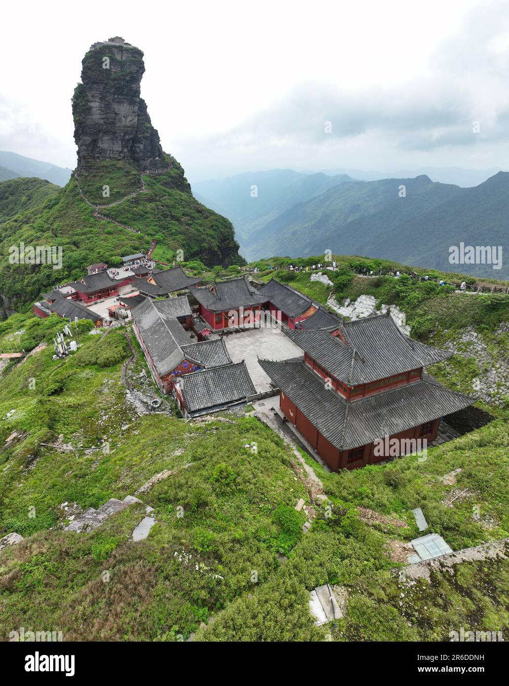 Aerial view of Fanjingshan mountain in Guizhou - China Stock Photo - Alamy