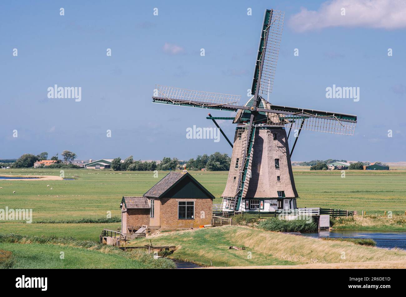 Wheat field windmill sunlight landscape hi-res stock photography and ...
