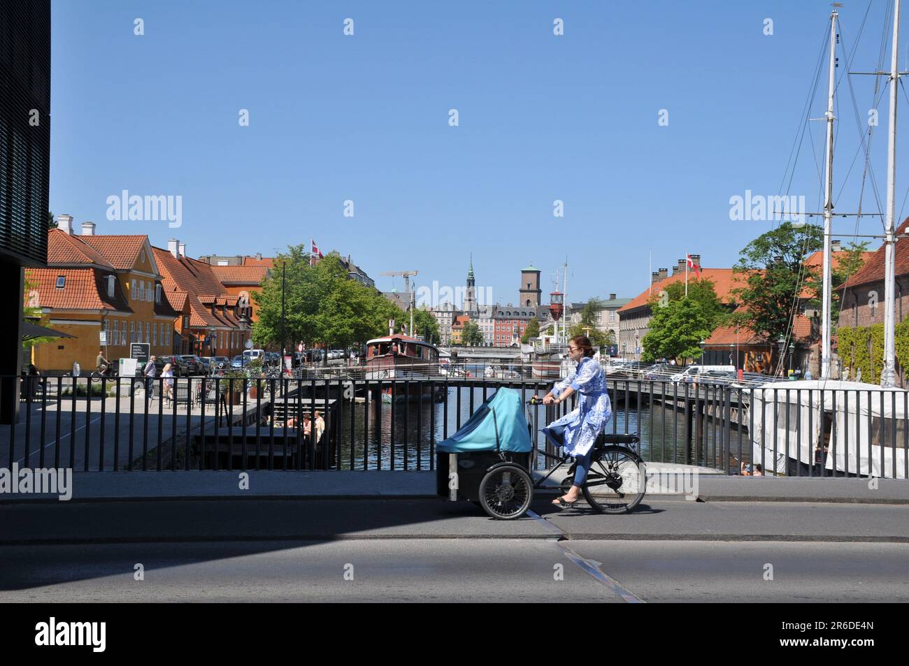 07 june 2023/Person ride three wheel bicycle in danish capital ...
