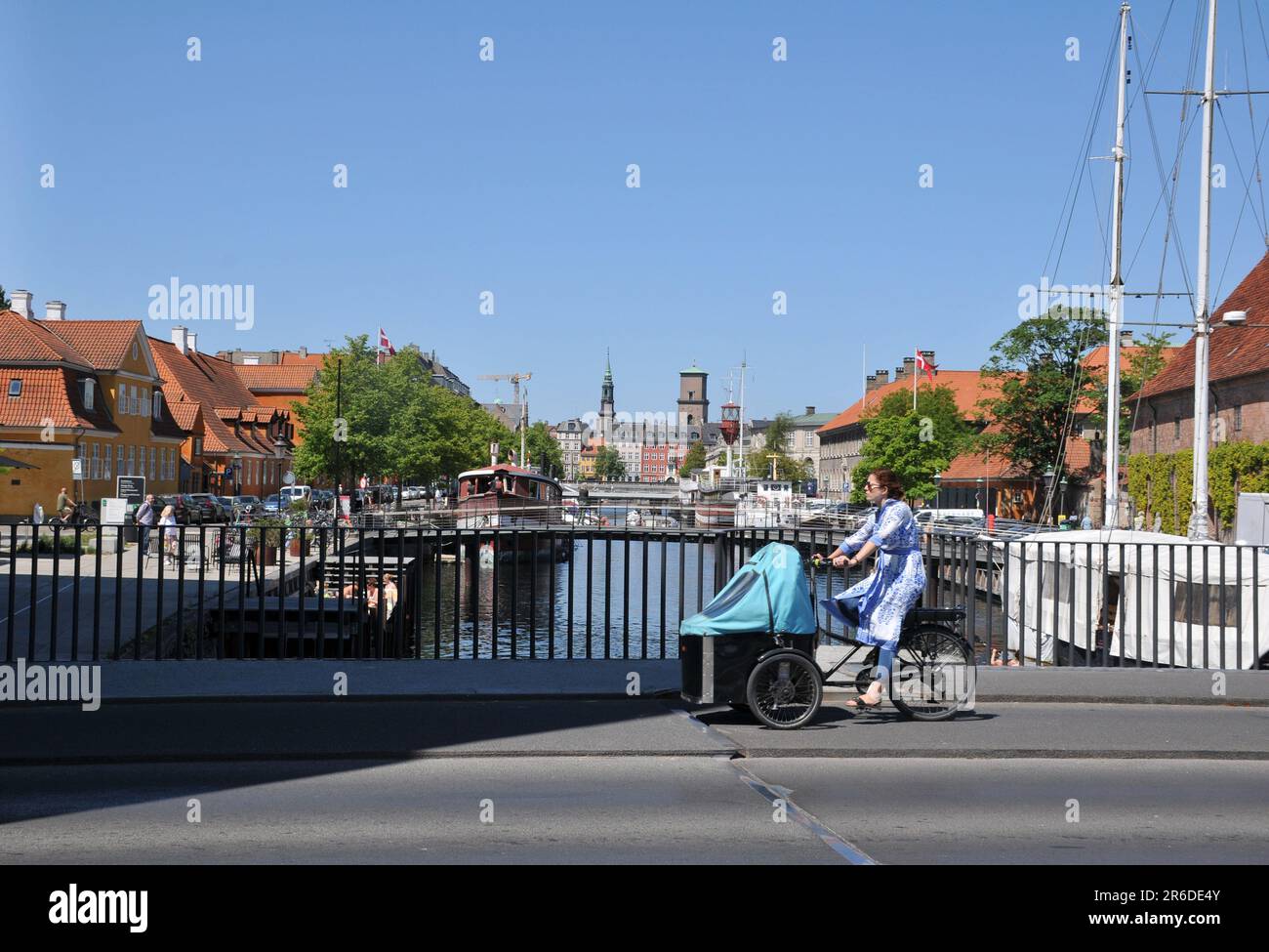 07 june 2023/Person ride three wheel bicycle in danish capital ...