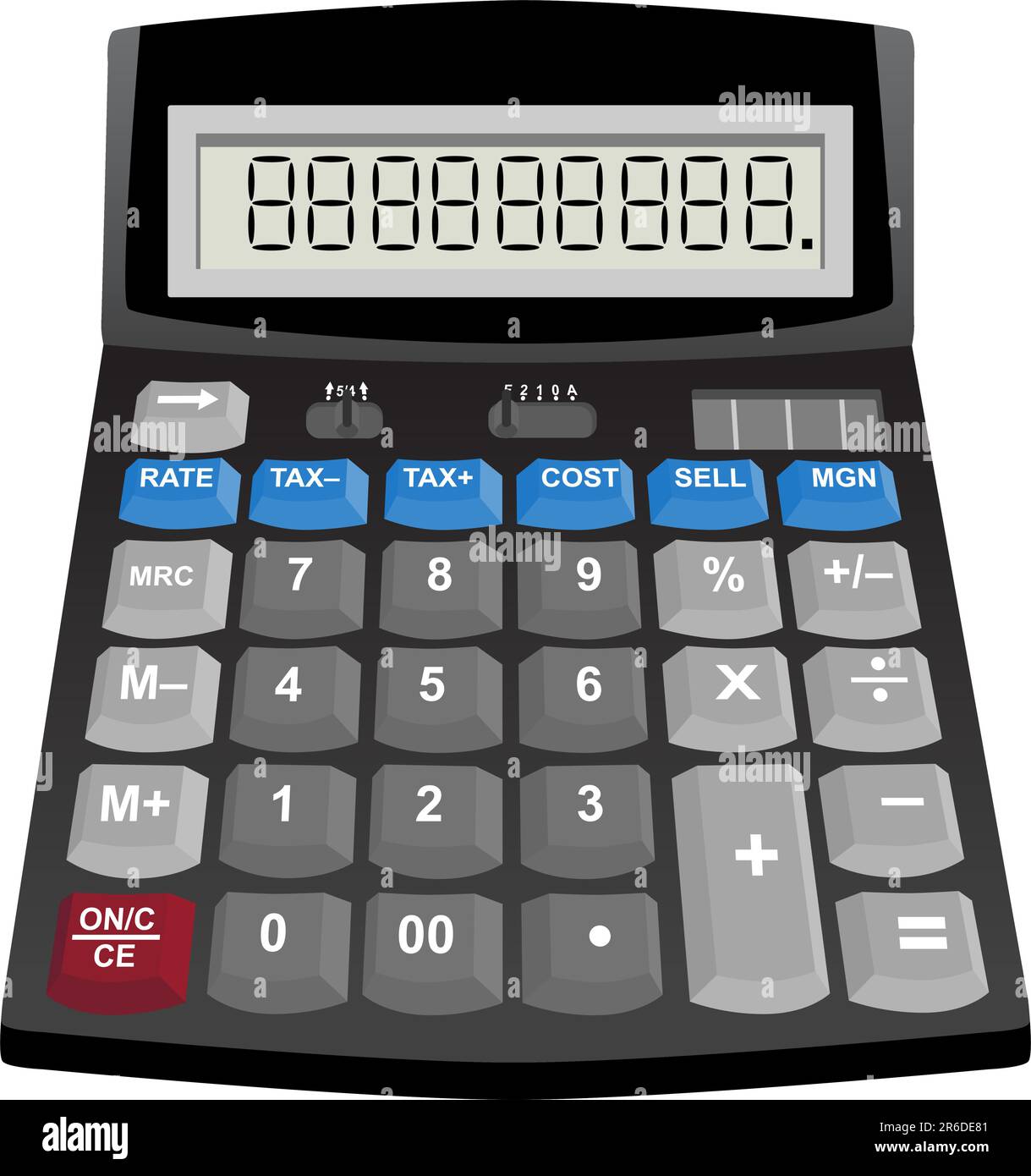 3D Realistic solar powered image of a calculator Stock Vector Image ...