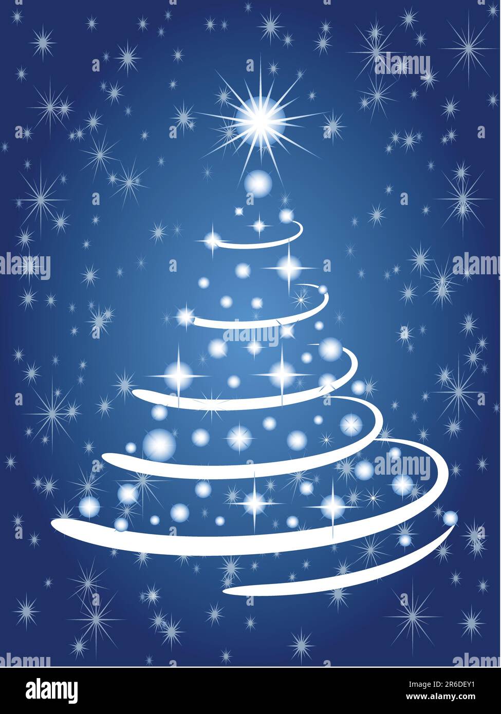 Christmas tree and and stars in the night Stock Vector Image & Art - Alamy