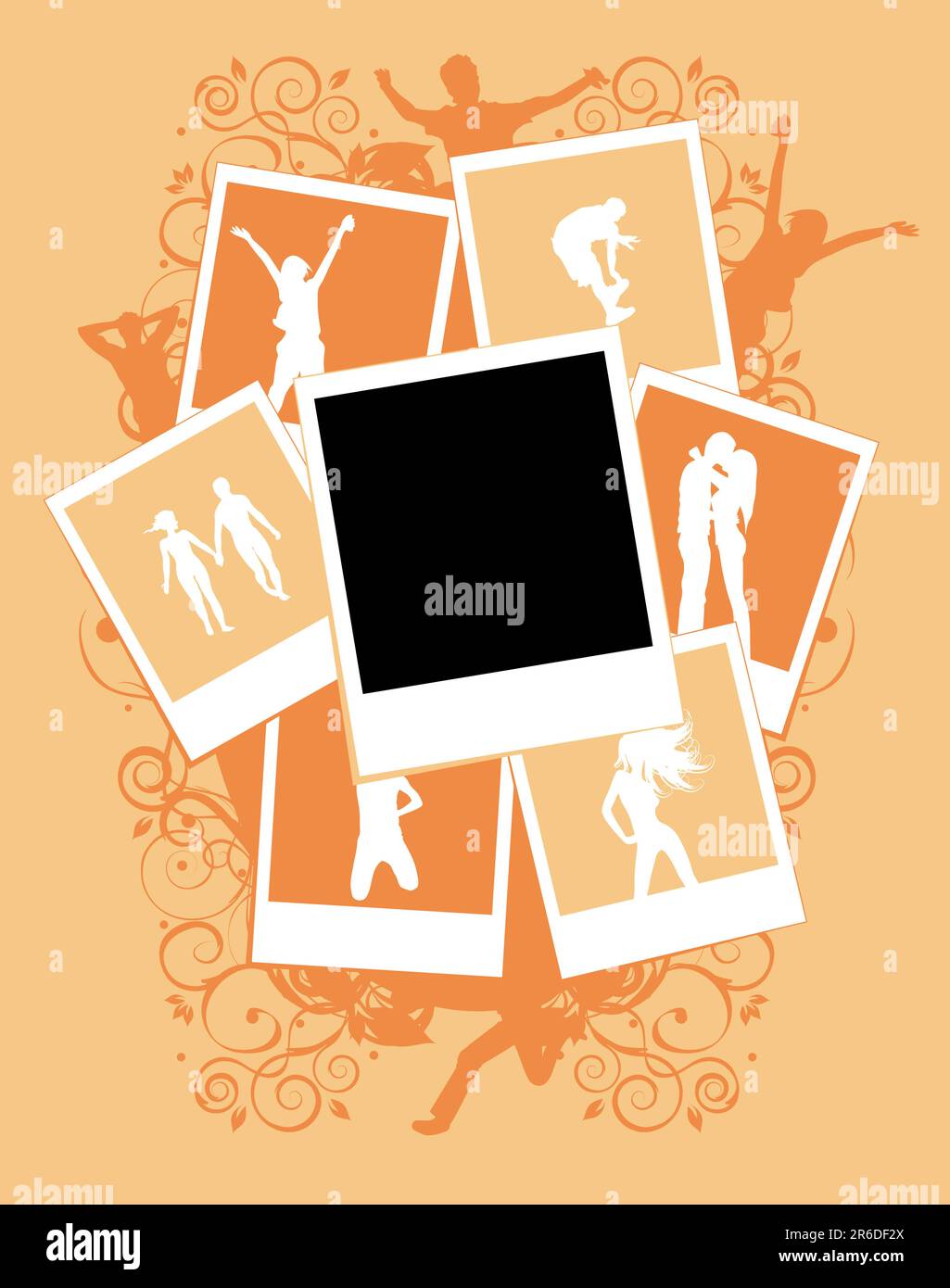 Collage of photos. Template. Insert your picture into framev Stock ...