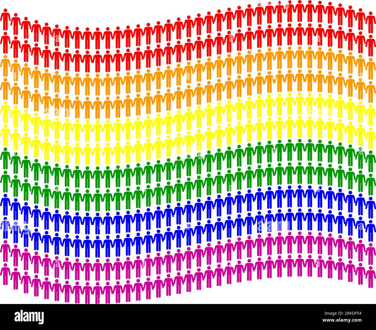 rainbow gay flag made of man pictogram Stock Vector Image & Art - Alamy