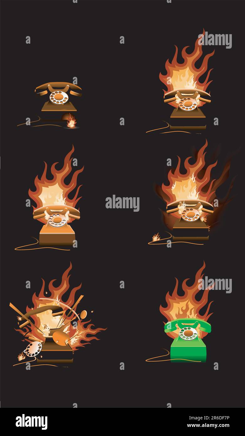 Wire burning Stock Vector Images - Alamy