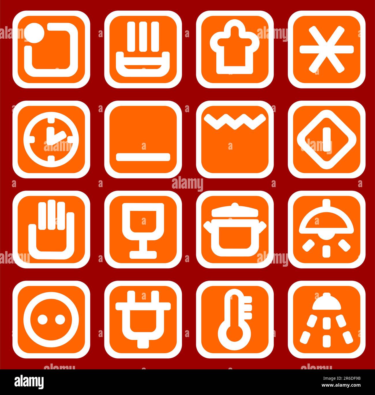 Sixteen household icons isolated on a white background Stock Vector ...