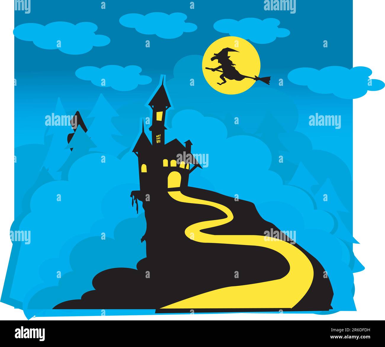 Nightmare castle Stock Vector Images - Alamy