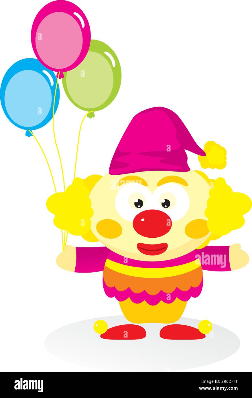 cute clown vector Stock Vector Image & Art - Alamy