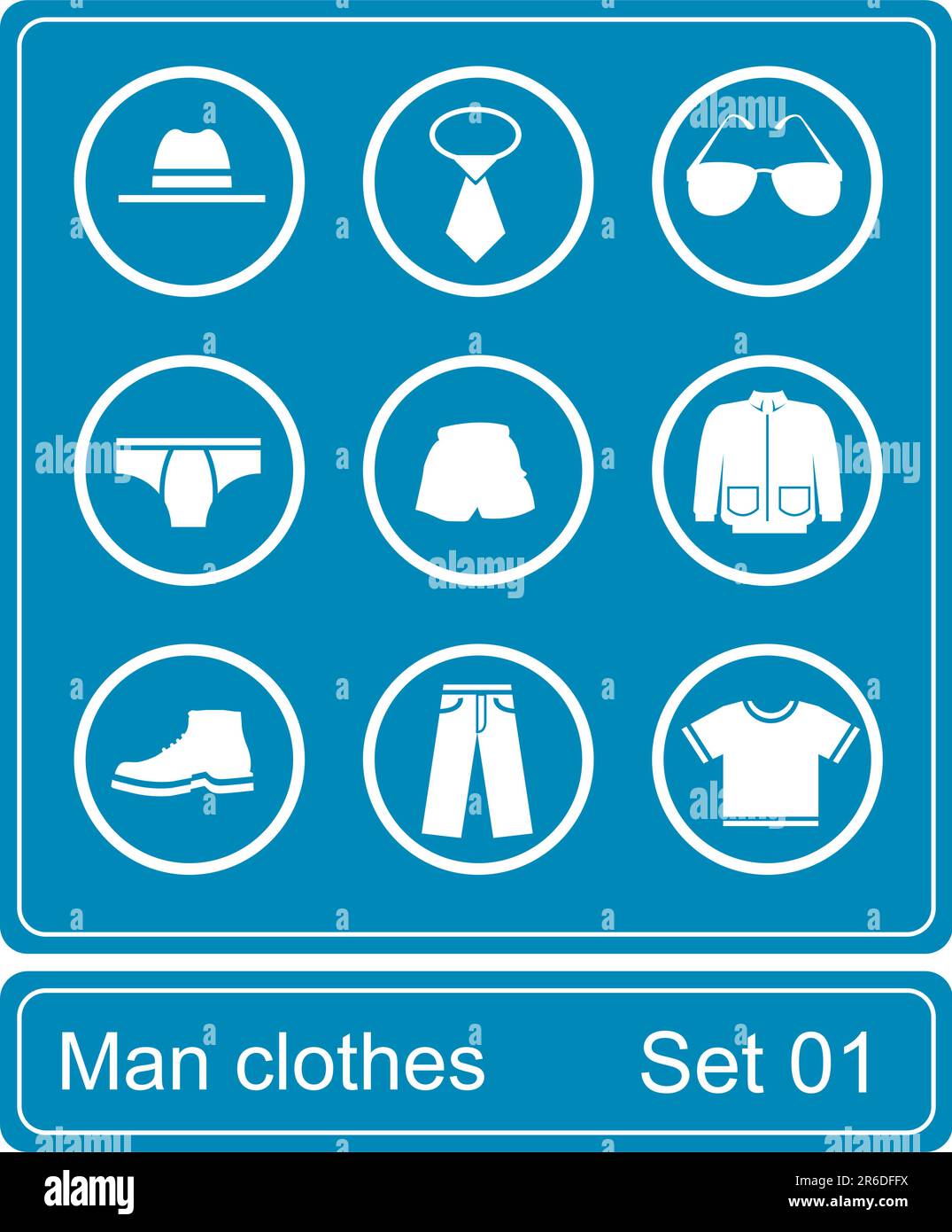Men clothes icon set Stock Vector Image & Art - Alamy