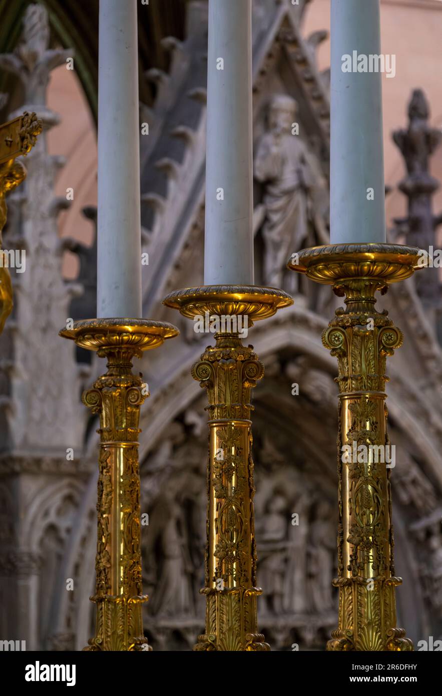 Cathedral candle holders hi-res stock photography and images - Alamy