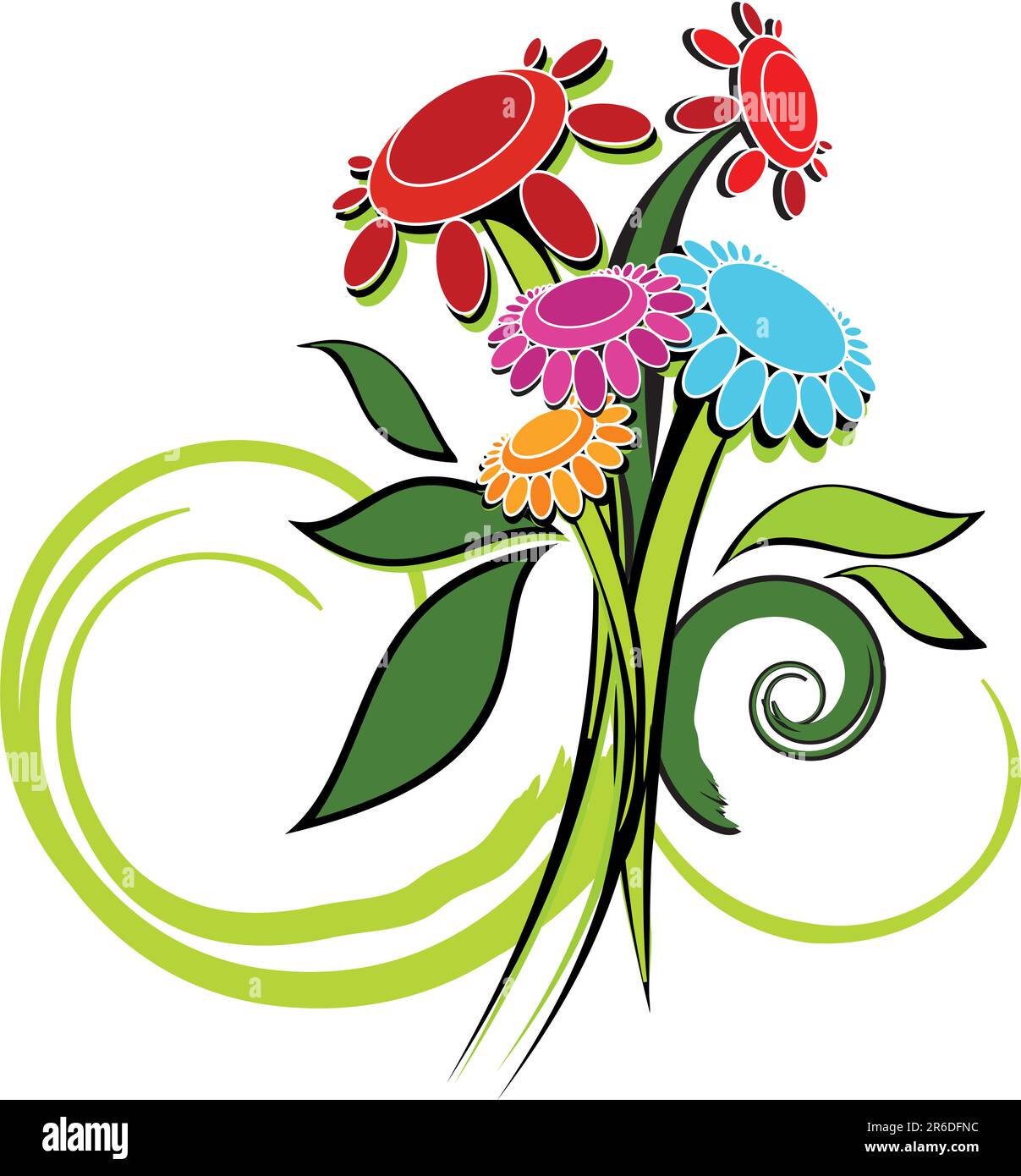 flower colored vector design Stock Vector Image & Art - Alamy