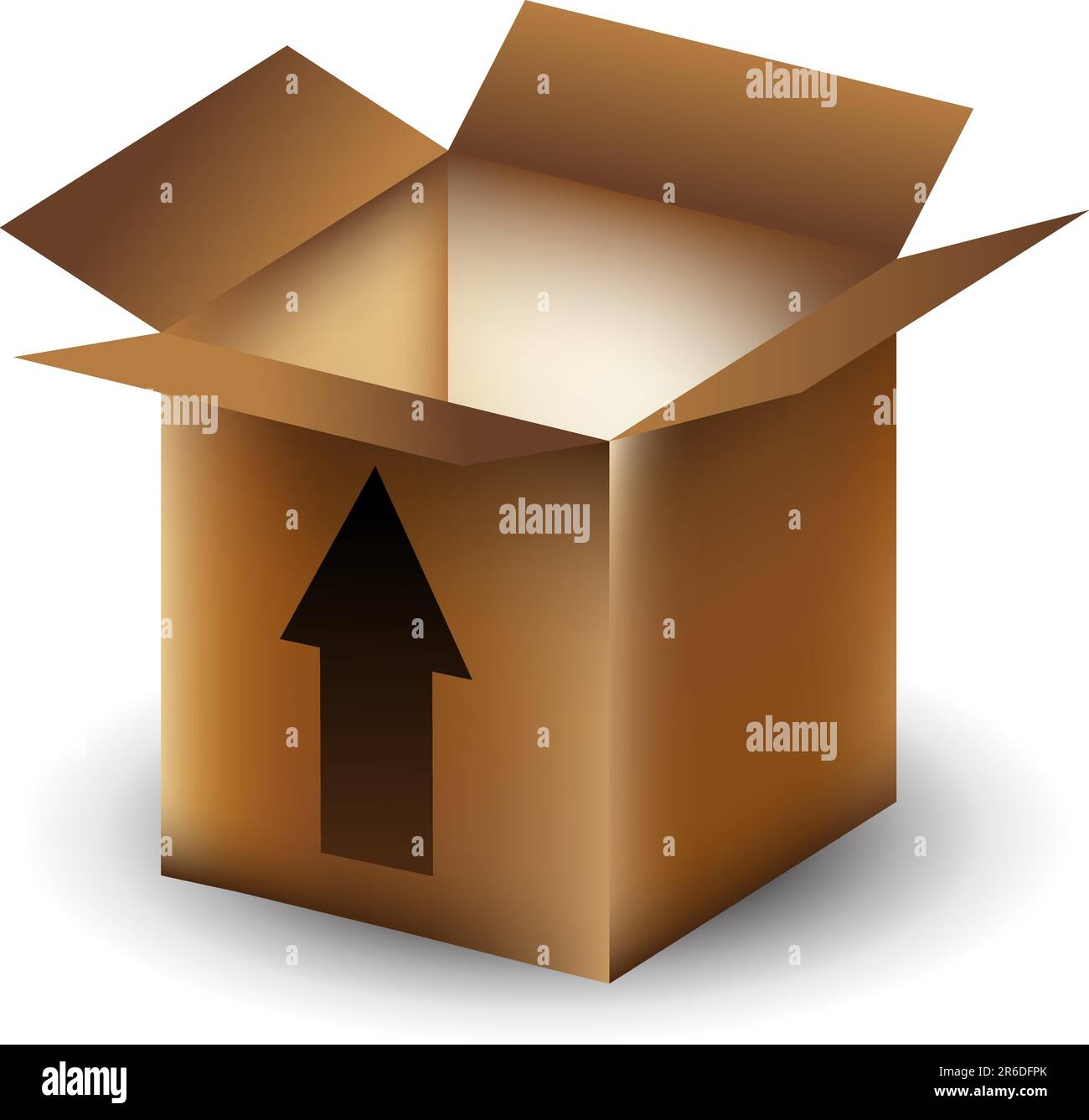 Empty opened box Stock Vector Images - Alamy