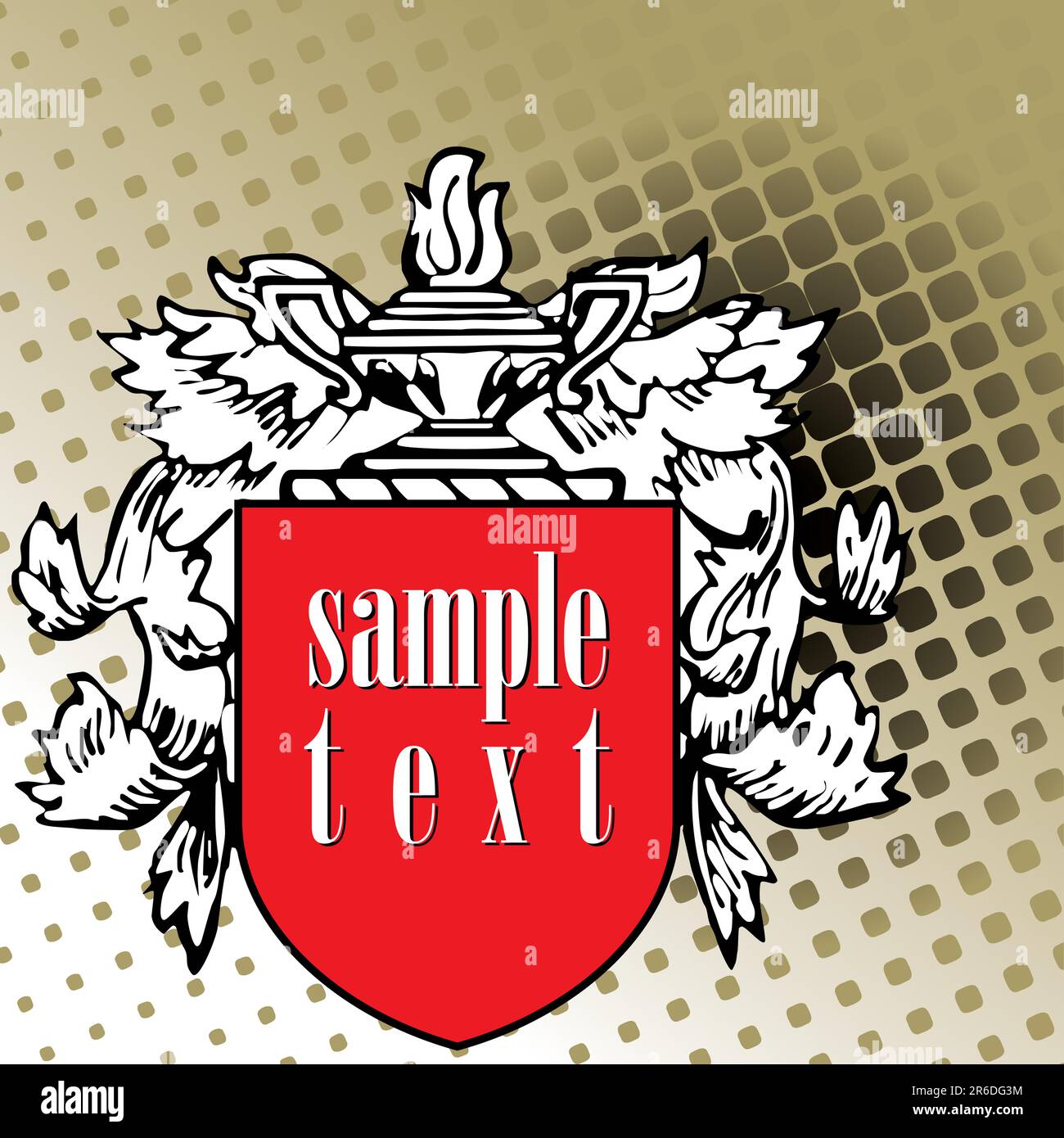 vector crest element with red ribbon Stock Vector Image & Art - Alamy