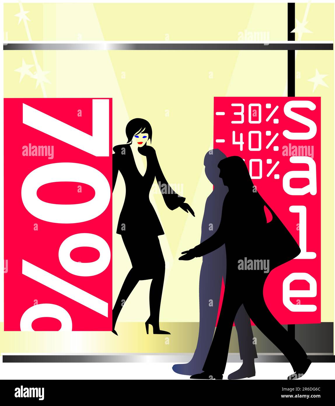 Shop customer sales Stock Vector Images - Alamy