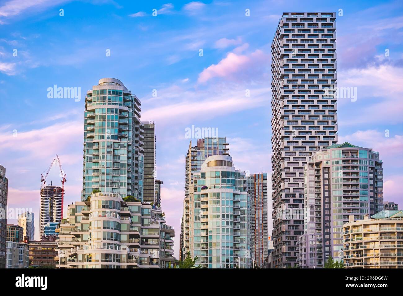 Cityscape office buildings with modern corporate and residential ...