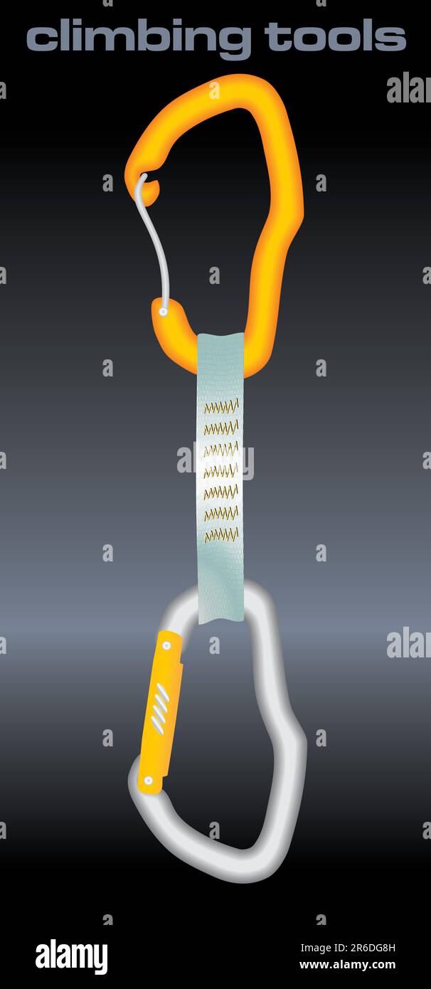 two carabiners and one strap Stock Vector Image & Art - Alamy