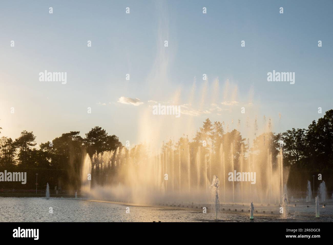 Multimedia Fountain at Centennial Hall, Wroclaw, Poland. The biggest ...