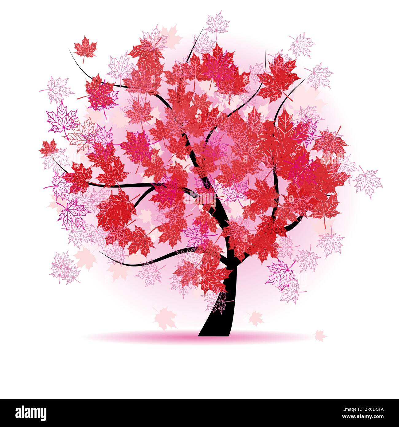 Cartoon red maple leaf Stock Vector Images - Alamy