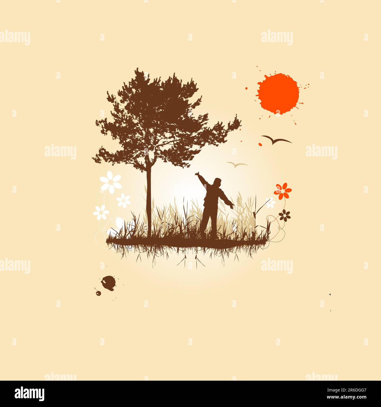 People and nature Stock Vector Image & Art - Alamy
