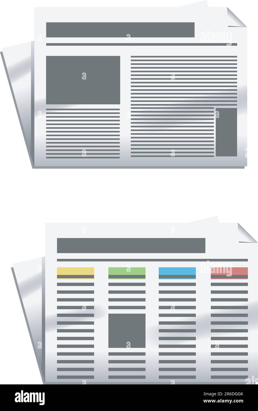 Reading morning paper in Stock Vector Images - Alamy