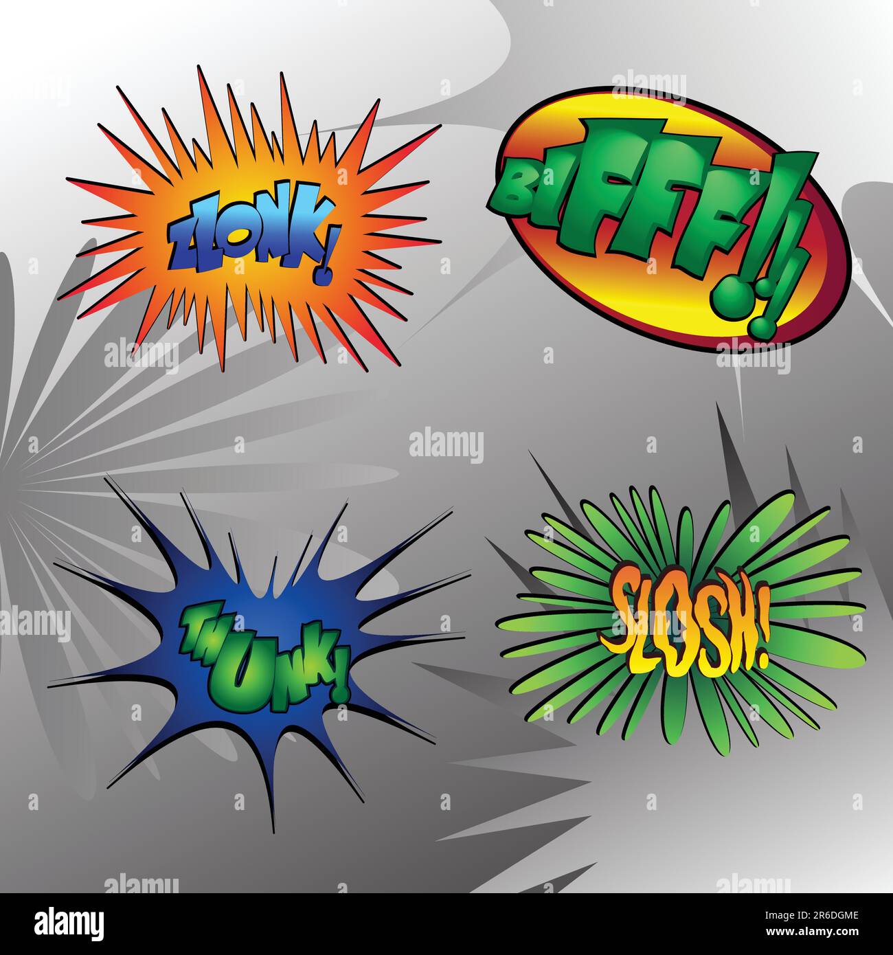 Superhero bashing - comic bubbles of super hero fights Stock Vector ...