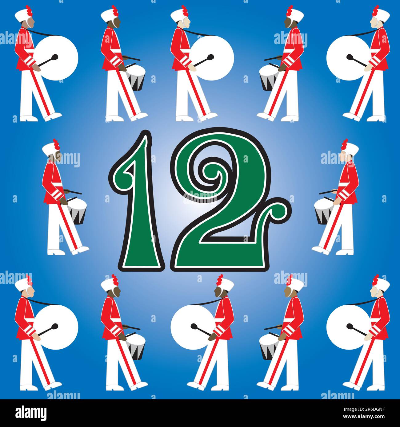 The 12 Days of Christmas, vector Illustration. There is one for each ...