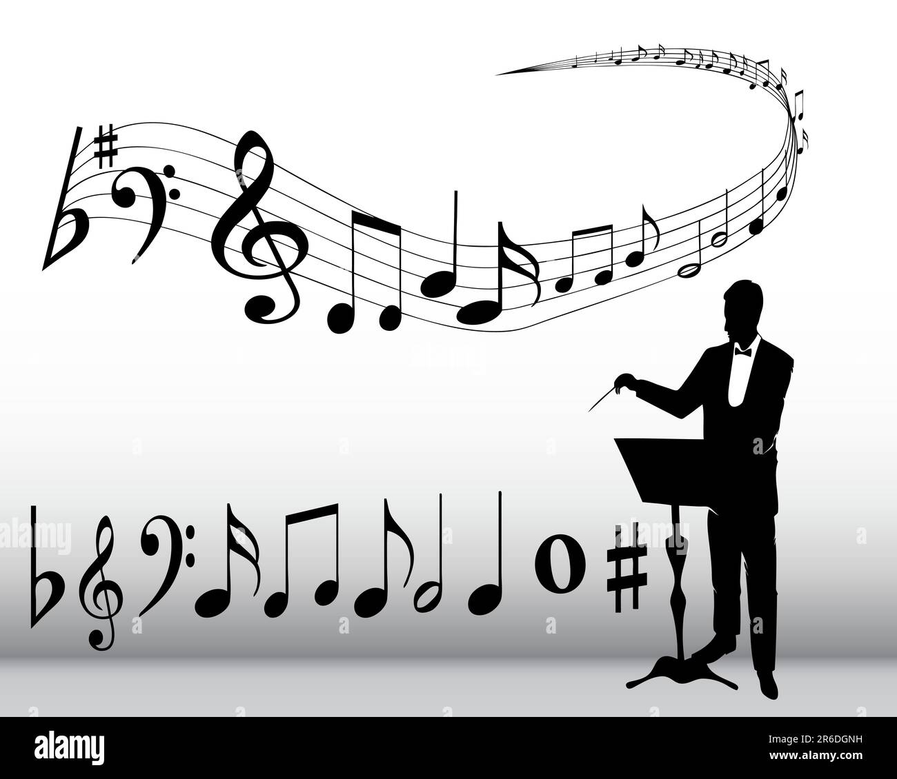 vector illustration of musical notes background Stock Vector Image ...