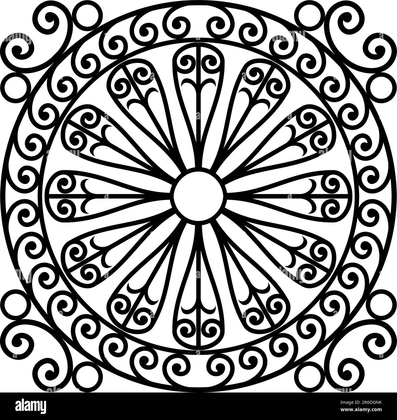 wrought iron rosette - vector illustration Stock Vector Image & Art - Alamy
