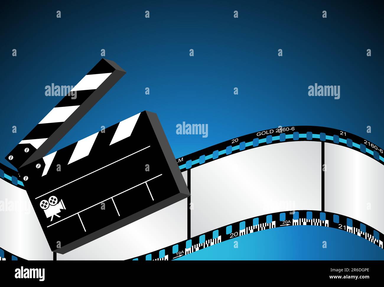 Clapperboard film reel 3d Stock Vector Images - Alamy