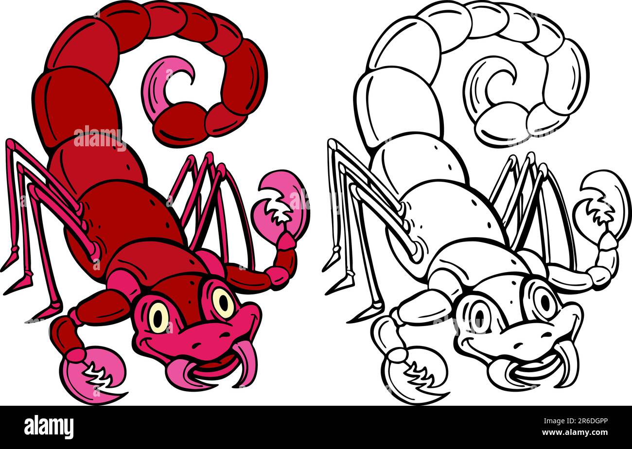 Scorpion cartoon character hi-res stock photography and images - Alamy